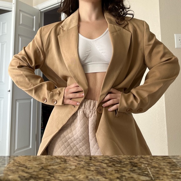 Commense | Jackets & Coats | Commense Single Button Arch Pocket Relaxed Fit Blazer | Poshmark